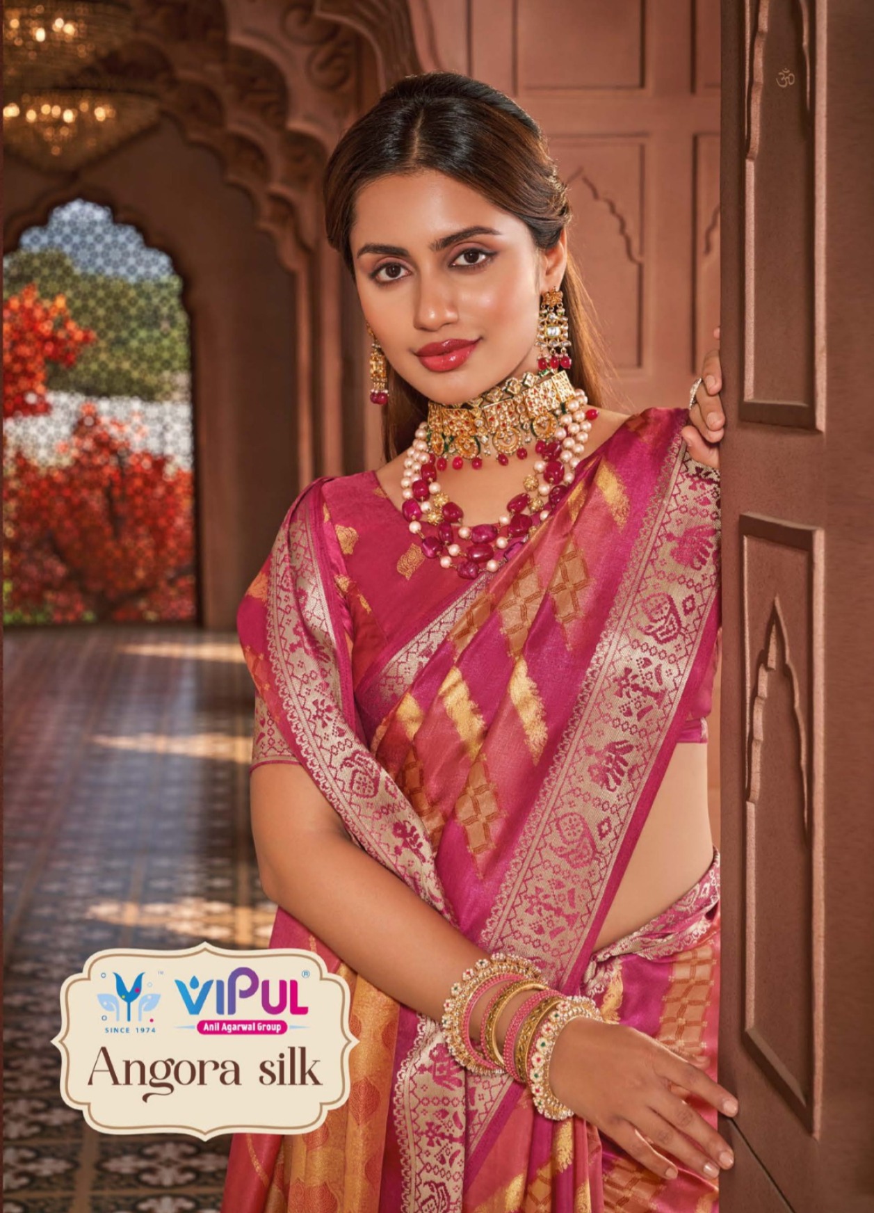 VIPUL ANGORA SILK 87201 TO 87208 DESIGNER SOFT SILK SAREE WHOLESALER IN SURAT Vipul Wholesale ...